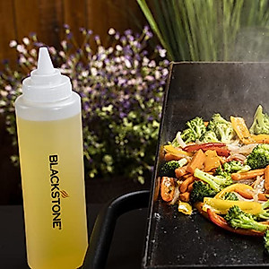 Blackstone Griddle Accessories Set- Heat Resistant Plastic Handles 8 Pcs Stainless Steel Outdoor Indoor Grilling Utensils Hibachi Tools Kit -Apron, 2 Spatula, 1 Scraper, 1 Tong, 1 Dome, 2 Bottles 32oz