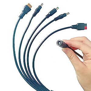 Universal DC7909 to Anderson, XT60, DC8mm, DC3.5mm, DC5.5*2.1mm Adapter, Solar Panel Connectors Socket, Solar Charge Cable Kit for 50W to 200W Portable Solar Generator (7909 to 5cable kit)