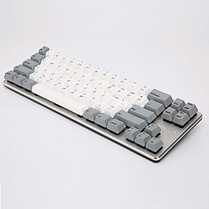 Qisan Holiday Sale 10% Discount off Mechanical Keyboard Gaming Keyboard Kailh Blue Switch Wired Backlit PBT Keycaps Mini Design (60%) 68 Keys Keyboard Magicforce (White Gray Combo)