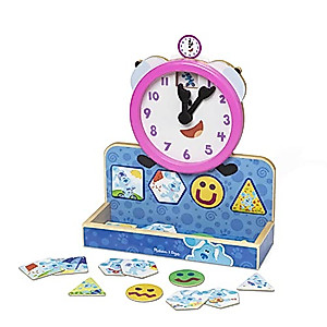 Melissa & Doug Blue's Clues & You! Wooden Tickety Tock Magnetic Clock (31 Pieces)