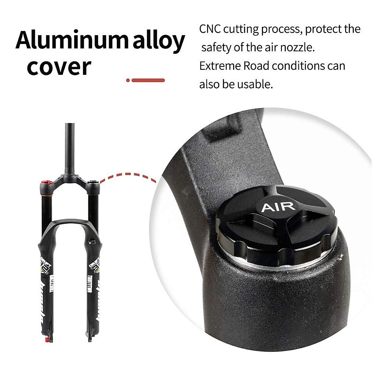 TYYT Magnesium Alloy Bicycle MTB Suspension Fork 26/27.5/29 Inch, 160mm Travel Mountain Bike Air Fork - Black (Color : Straight Manual Lockout, Size : 27.5 inch)