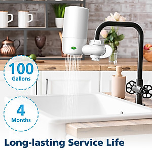 2-pack Faucets Filter Cartridge Replacement, Compatible with Brita® Faucet Water Filtration System, Brita® 36311, 36313, FR-200, FF-100