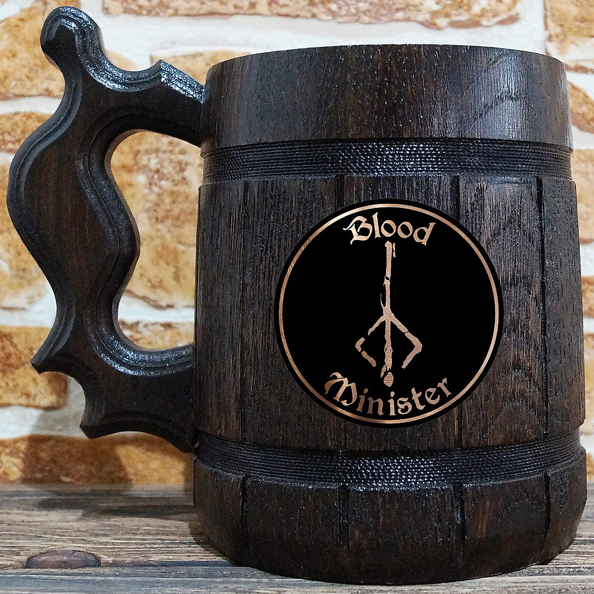 Bloodborne Tankard, Hunter's Mark Personalized Beer Mug, Video Game Engraved Beer Stein, Father's Day Gift, Groomsmen Gift, Custom Geek Mug