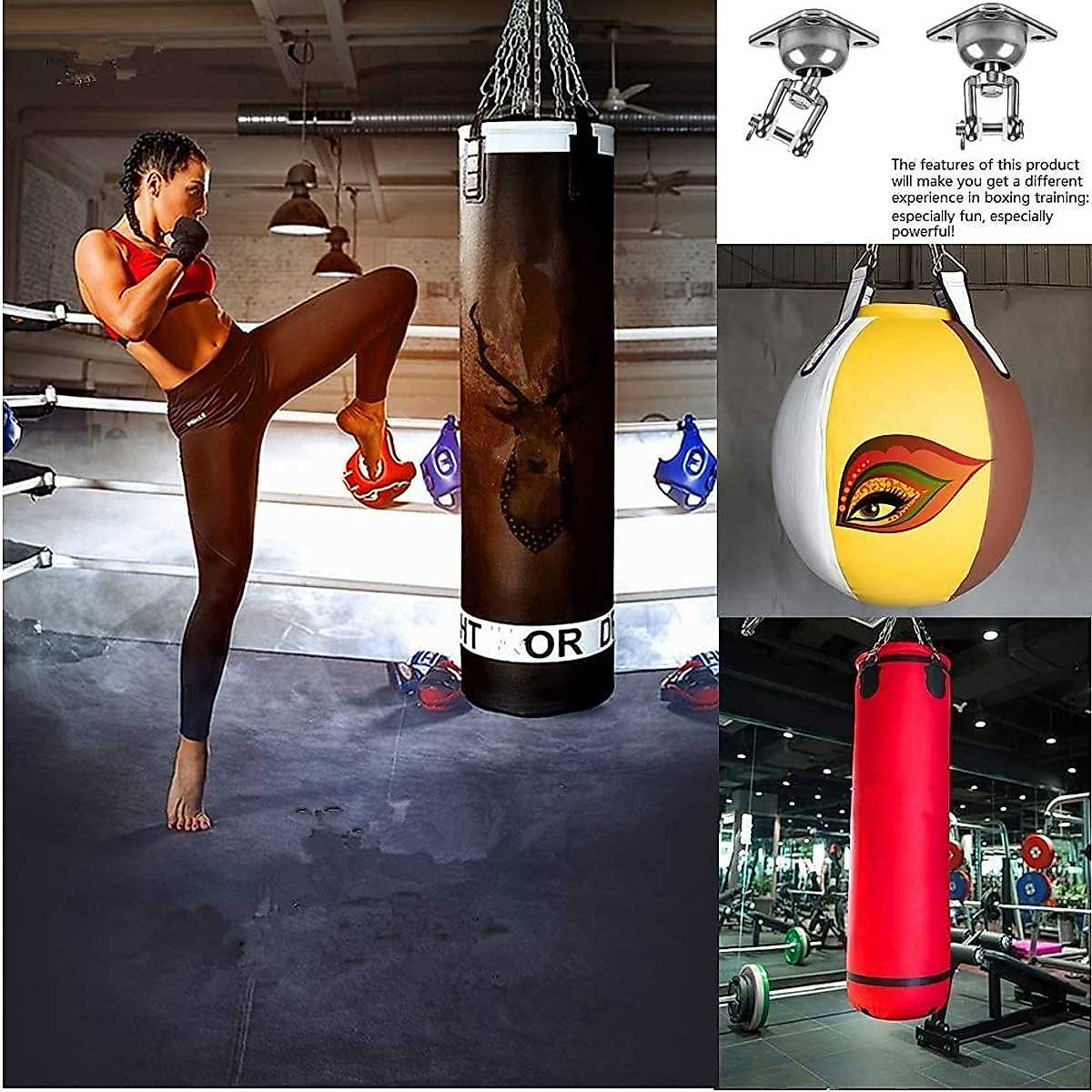 ZGCY Heavy Duty, Stainless Steel Swing Hanger of Round Shape 360° Rotation +30° Swing, Gym Hanging sandbags, Yoga, air Dance, Rotating Tires, Rotating Pendulum Hanging Items