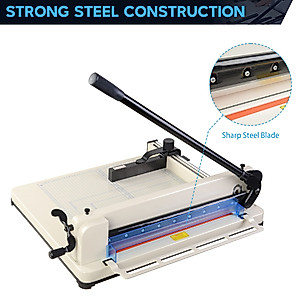 Yescom Paper Cutter Heavy Duty 17" Blade A3 Large Industrial Guillotine 400 Sheets Cutting Cardstock Trimmer