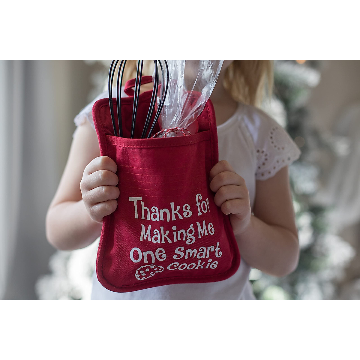 Teacher Appreciation Gift for Women - Thank You Present Potholder - One Smart Cookie Oven Mitt - Set of 2 (One Smart Cookie 3 pack)