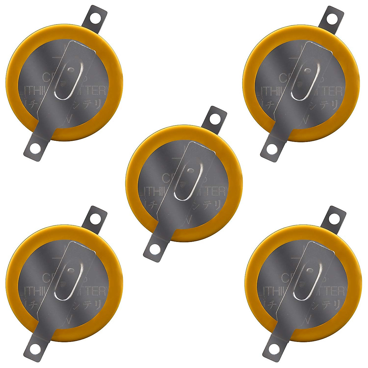 CR1616 Button Cell Battery, 5 Pack CR1616 Batteries with Tabs Bundled with 3.8 mm & 4.5 mm Security Screwdriver Tool Set for GameBoy Color and GameBoy Advance Games - Batteries Individually Pack