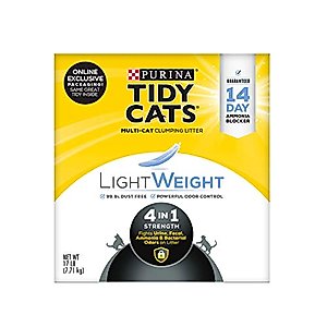 Purina Tidy Cats Multi Cat, Low Dust, Clumping Cat Litter, LightWeight 4-in-1 Strength - 17 Lb. Box