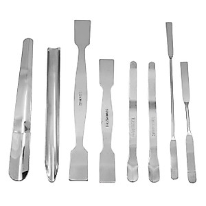 EISCO 15 Piece Scoop & Spatula Set - Assortment - For Use In A Variety Of Lab Applications - Stainless Steel