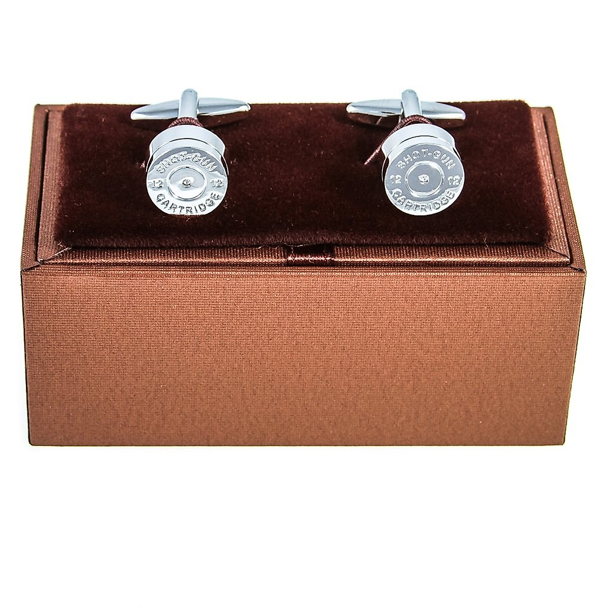 MRCUFF Bullet Shell Casing Army Police Pair Cufflinks in a Presentation Gift Box & Polishing Cloth