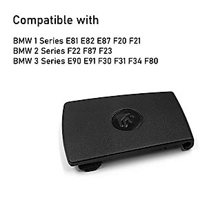 Jaronx for BMW Child Seat Anchor Cover, Rear Row Seat Safety Belt Anchor Cover for BMW Isofix Cover 1 Series E81 E82 F20 F21 /2 Series F22 F87 F23 / 3 Series E90 E91 F30 F31 F34 F80/X1 E84 (Black)