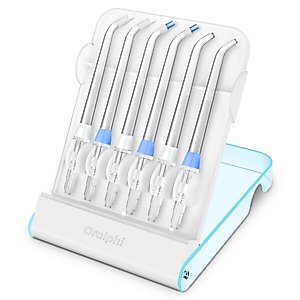 Replacement Tips for Waterpik Water Flosser (2 Classic Jet Tips + 2 Orthodontic Tips + 2 Plaque Chaser Tips+ Storage Case Combo)