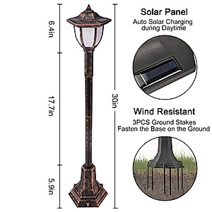 LIGHTSHINE 2 Pack Solar Garden Lights Solar Torch Light with Flickering Flame, Outdoor Solar Lantern Lights, Solar Lanterns Outdoor Waterproof for Front Porch Garden, Yard (Blue)