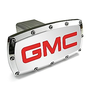 GMC Red Engraved Billet Aluminum Tow Hitch Cover