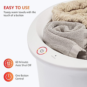 COMFIER Towel Warmer Bucket,Gifts for Mom,Dad,Him,Her,Large Towel Warmers for Bathroom,Hot Towel Heater,Hot Towels in 10 Minutes,Auto Shut Off,Fits up to 2 Oversize Towels,Bathrobes,Blanket
