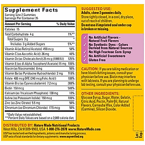 Nature Made Multivitamin For Her, Womens Multivitamin for Daily Nutritional Support, Multivitamin for Women, 70 Gummies, 35 Day Supply