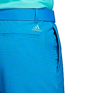 adidas Men's Abstract Print Golf Shorts, Blue Rush/Semi Mint Rush, 34