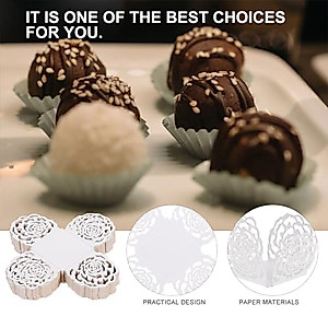 Kichvoe Gift Wrapping Paper Chocolate Packing Paper 100pcs Candy Cups Truffle Wrapper Muffin Liner Flared Paper Baking Cup Cupcake Case Tray for Bridal Shower Birthday Wedding Wedding Decor