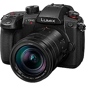 Panasonic Lumix GH5 II Mirrorless Camera with 12-60mm Lens (DC-GH5M2LK) + Sony 64GB Tough SD Card + Filter Kit + Wide Angle Lens + Telephoto Lens + Lens Hood + Charger + Card Reader + More (Renewed)