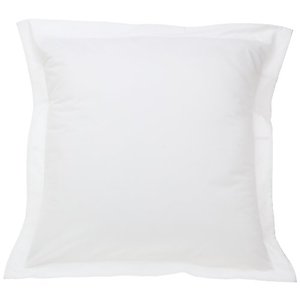 FRESH IDEAS Poplin Tailored Pillow Sham, Euro, White