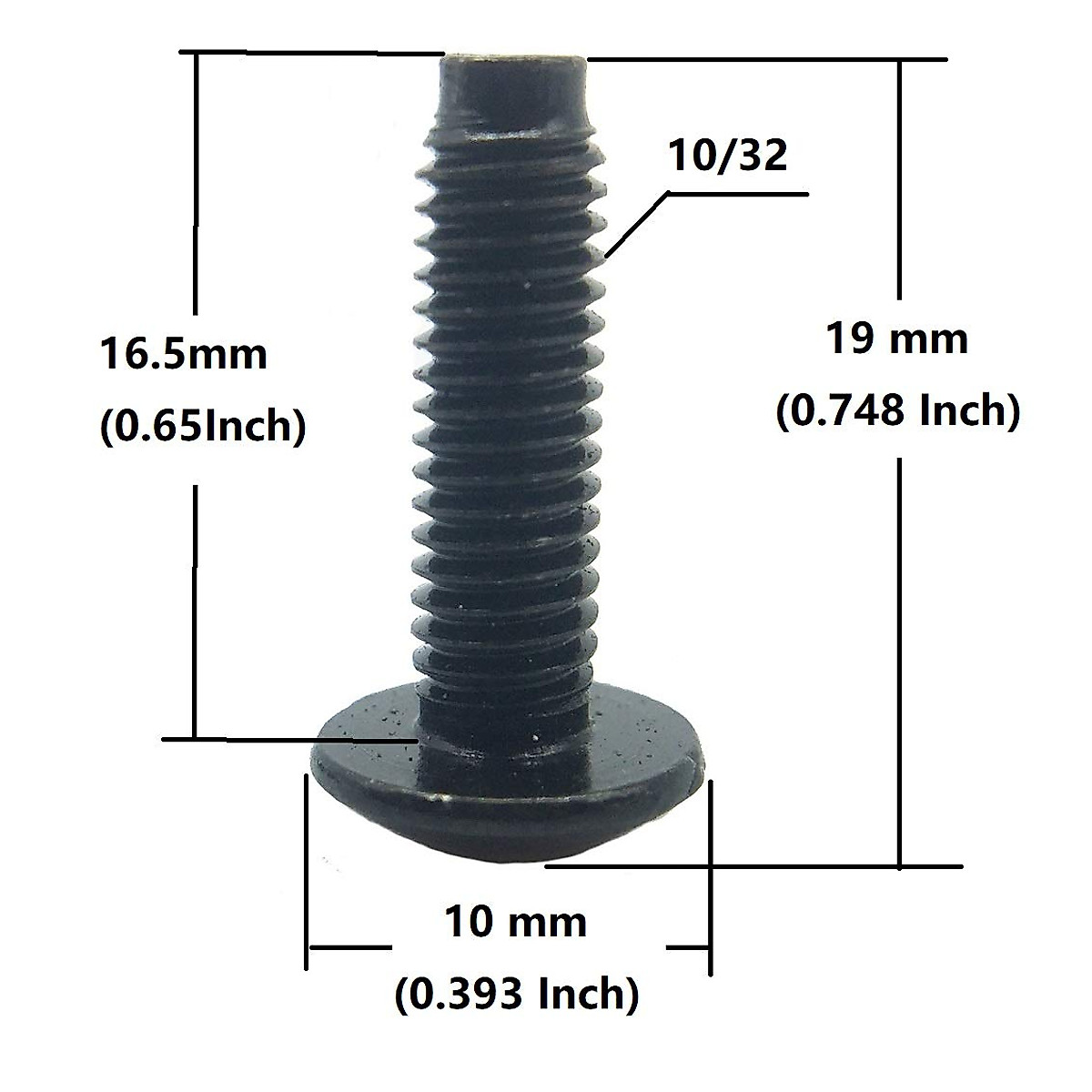 Jingchengmei 10-32 Server Rack Screws - 110 Pack- Network Rack Screws for Rack Mount Server Enclosure, Black Mounting Screws (1032S110P, Black)