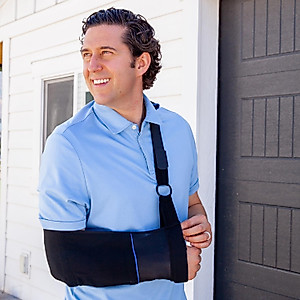 Comforband Arm Sling – Lightweight & Breathable Medical Sling with Adjustable Shoulder Strap for Torn Rotator Cuff, Broken or Fractured Forearm Bones, One size fits most