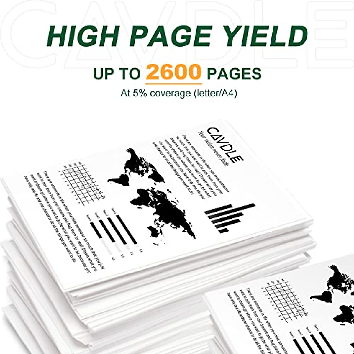 CAVDLE 4 Packs Compatible Toner Cartridge Replacement for Brother TN660 TN630 for use with Brother HL-L2300D HL-L2320D HL-L2340DW HL-L2360DW HL-L2380DW MFC-L2700DW MFC-L2720DW DCP-L2540DW