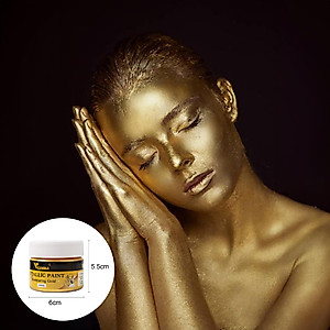 Acrylic Paint Metallic Gold, Non Toxic, Non Fading, 100ml Gold Leaf Paint for Art, Painting, Handcrafts, Ideal for Canvas Wood Clay Fabric Craft Supplies