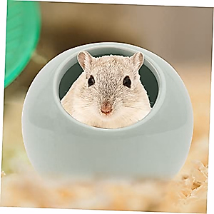 OATIPHO 1pc Hamster Igloo Outdoor Enclosure Outdoor Fencing Rat Cage Accessories Small Hamster Hideout Chinchilla Cave Small Animal Ceramic Critter Pet Habitat Durable Pet Bed Pet Supply