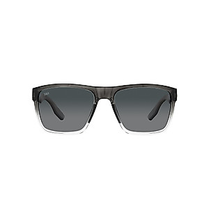 Costa Del Mar Mens Paunch XL Square Sunglasses, Fog Grey/Grey Gradient Polarized 580G, 59 mm
