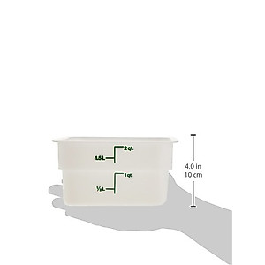 Cambro 2SFSP148 White Poly 2 Qt CamSquare Container