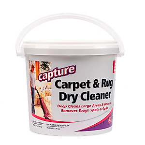 Capture Carpet & Rug Dry Cleaner w/ Resealable lid - Home, Car, Dogs & Cats Pet Carpet Cleaner Solution - Strength Odor Eliminator, Stains Spot Remover, Non Liquid & No Harsh Chemical (4 Pound)