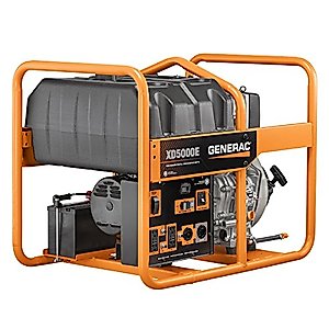 Generac 6864 XD5000E 5000-Watt Diesel-Powered Portable Generator - Ideal for Emergency Backup Power and Job Sites - Reliable Power for Demanding Applications - CARB Compliant