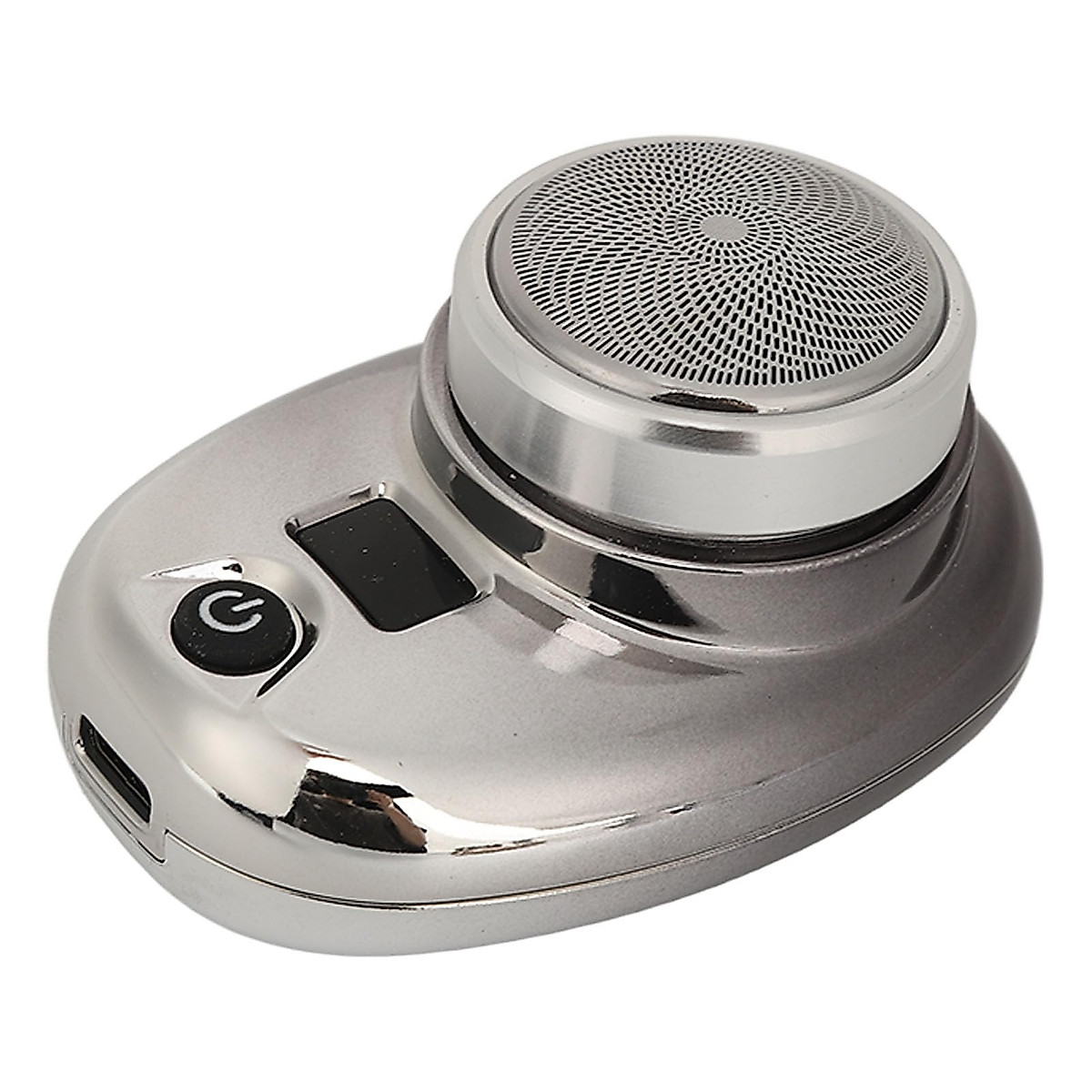 FILFEEL Men's Electric Beard Trimmer with LED Display, Cordless Mini USB Rechargeable Clipper, Waterproof, Skin Friendly, High Power,Steel Blades, Portable and Convenient (Black Silver