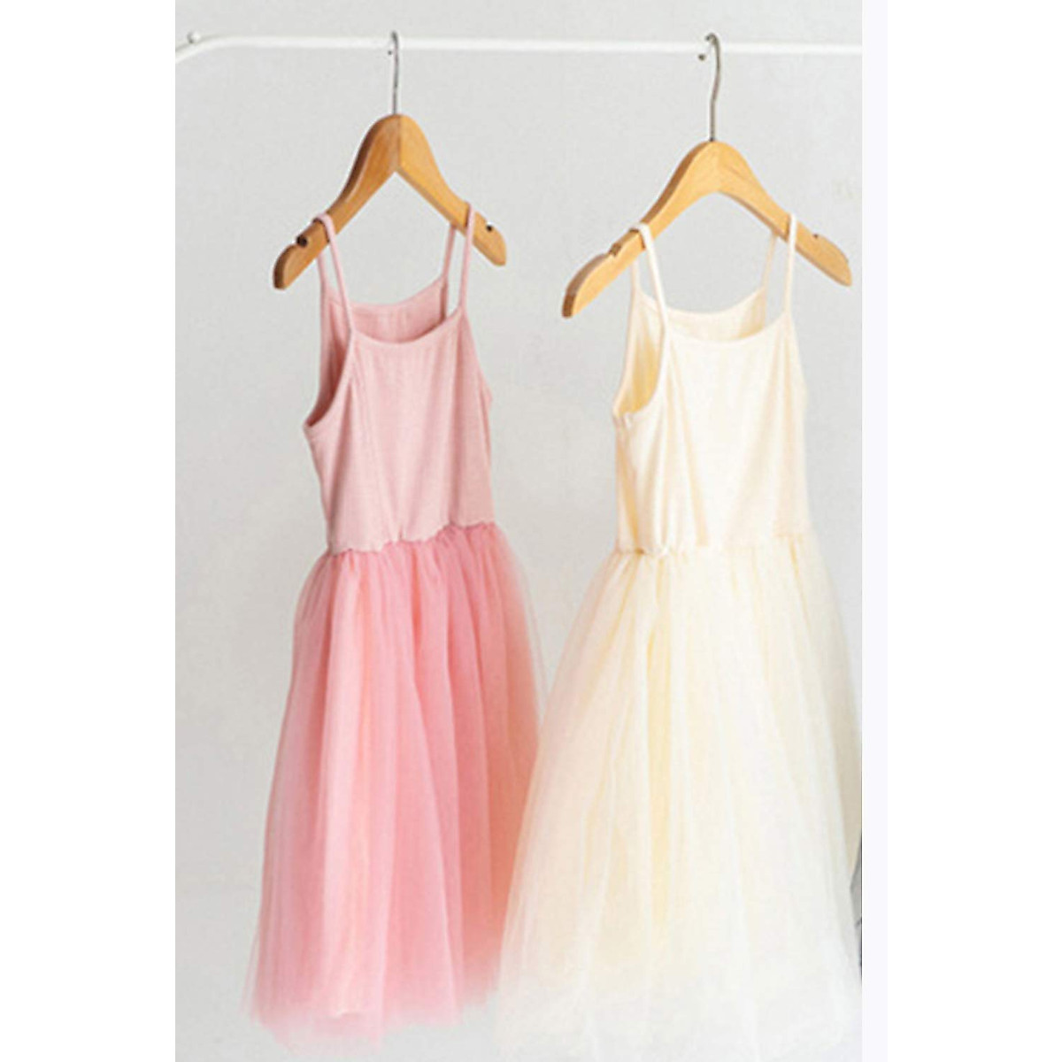 RJXDLT Baby Girls Tutu Dress Infant Tulle Dress Toddler Sleeveless Summer Dress 580 Soft Pink 110