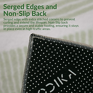 ODIKA Ultra Soft Area Rug 5x7, Non Slip, Stain Resistant Living Room Rug, Washable Area Rugs for Living Room, Rugs for Bedroom, Modern Abstracy Style (Beige, 5x7)