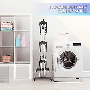 Drying Rack Clothing,Clothes Drying Rack with Casters,4-Tier Expandable Clothes Horses Rack,Collapsible Laundry Drying Rack,Movable Air Drying Rack,Oversized Laundry Racks for Indoor Outdoor