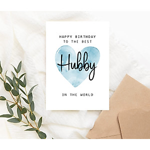 MoltDesigns Happy Birthday To The Best Hubby In The World Card - Hubby Birthday Card - Hubby Card - Father's Day Gift - Happy Birthday Card