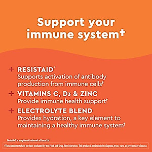 Nature Made Wellblends Active Immune Defense Fizzy Drink Mix, ResistAid, Vitamin C, Vitamin D, Zinc, and Electrolytes Powder, 14 Stick Packs