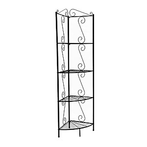 Coaster Home Furnishings Corner Bookcase with Decorative Scrolls Copper