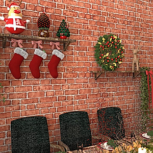 Cohoo Home Red Peel and Stick Wallpaper Brick Contact Paper 18” ×118” Faux 3D Brick Wall Paper Red Self Adhesive Wallpaper Removable Wallpaper Brick Backsplash Stick and Peel Vinyl Film