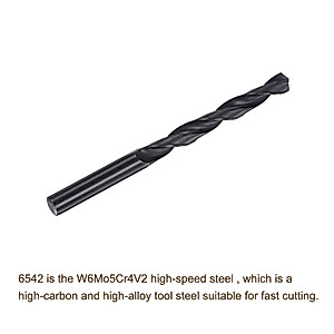 uxcell 6542 High Speed Steel Straight Shank Twist Jobber Drill Bit, Fully Ground Black Oxide Drill Bits 9.9mm Drill Diameter 132mm Total Length 2 Pcs