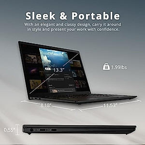 Lenovo Thinkpad X1 Nano 13.3" 2K Business Laptop, Intel Core i7-1160G7, 16GB RAM, 1TB SSD, Backlight Keyboard, Fingerprint Reader, Iris Xe Graphics, Win 11 Pro, Black, 32GB Hotface USB Card