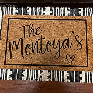 Heartful Custom Doormat Family Name - Premium Quality, Thick & Made in the USA
