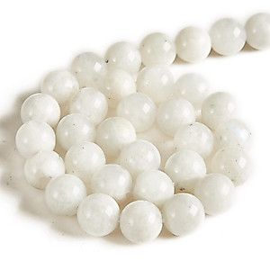 60pcs 6mm Moonstone Beads Natural Gemstone Beads Round Loose Beads for Jewelry Making