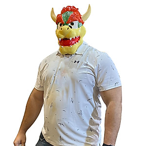CrosCentury Halloween Koopa Latex Mask,Party Cosplay Funny Monster Villain Costume Mask