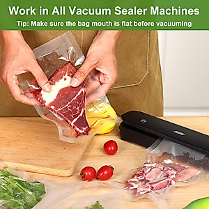 Moretoes 200pcs Vacuum Sealer Bags, Pint 6" x 10", BPA Free, Pre-cut Commercial Grade Vac Seal Meal Bags for Food Saver Storage, Meal Prep or Sous Vide