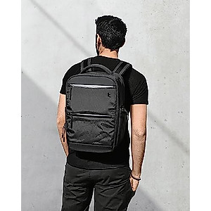 tomtoc Laptop Backpack X-Pac Techpack Designed for Business Professional Commuter, City Compact Backpack for 16-inch MacBook Pro, Black