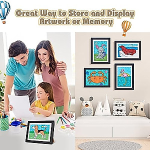 2 Pack Kids Art Frame - 8.5X11 Kids Artwork Frames Changeable Picture Display Holds Max. 150 Pcs,Front Open Storage Frames Great for 3D Picture,A4 Artwork,Children Drawing,Hanging Art (Black)