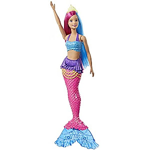 Barbie Dreamtopia Mermaid Doll with Pink & Blue Hair & Tail, Plus Tiara Accessory